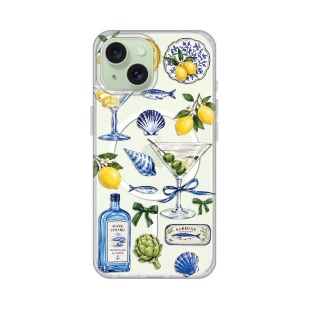 Maska za iPhone 15 6.1 Mediterranean Martini Print Magsafe