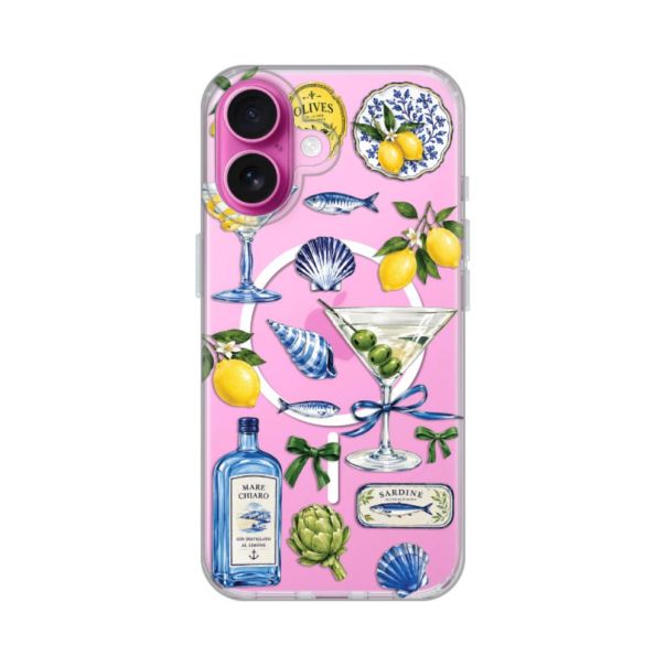 Maska za iPhone 16 6.1 Mediterranean Martini Print Magsafe