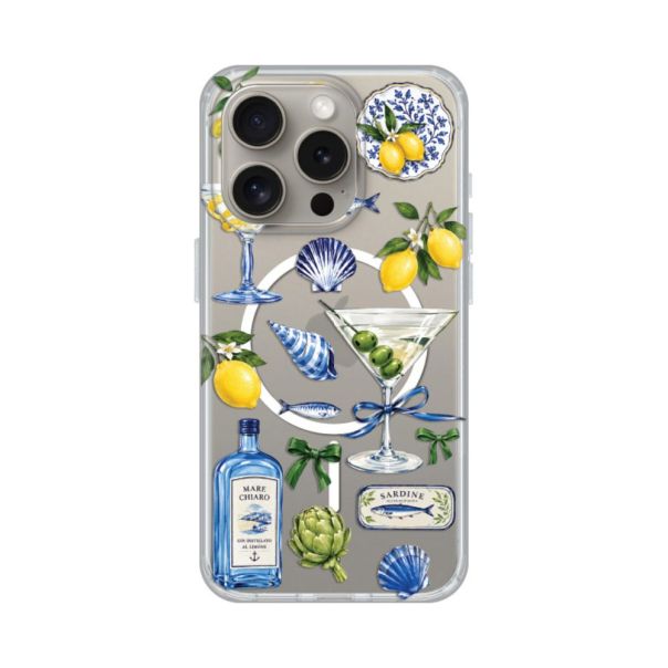 Maska za iPhone 15 Pro 6.1 Mediterranean Martini Print Magsafe