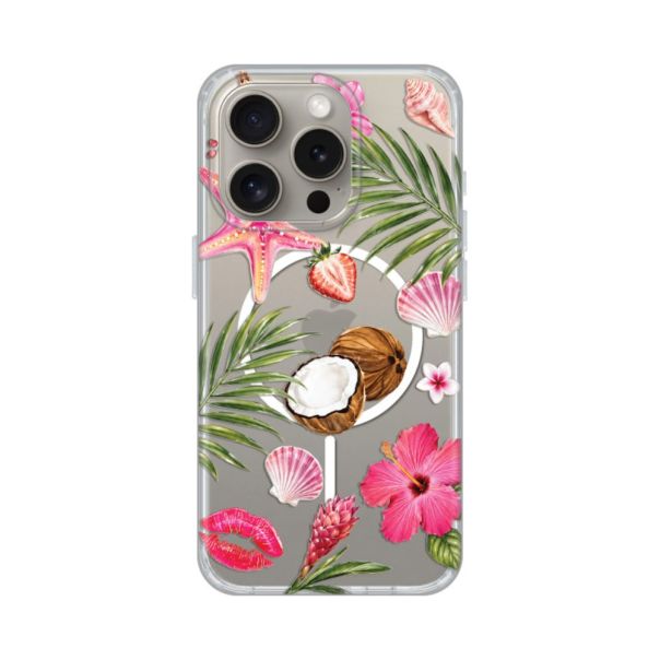 Maska za iPhone 15 Pro 6.1 Coconut Paradise Print Magsafe