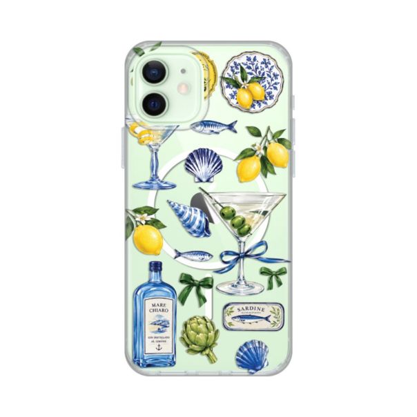 Maska za iPhone 12/12 Pro 6.1 Mediterranean Martini Print Magsafe