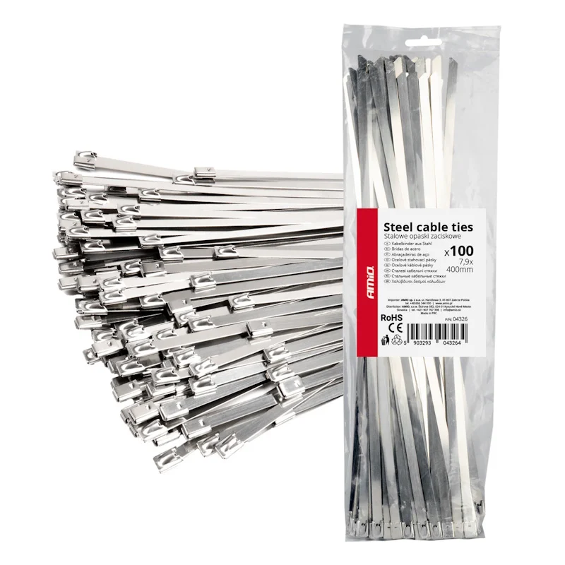 Metalne vezice šelne 7.9x400mm (100 kom) – Amio 04326