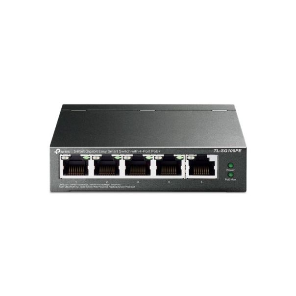 TP LINK TP-LINK switch Gigabit 5x RJ45 10/100/1000Mbps, Easy Smart, 4-Port PoE+