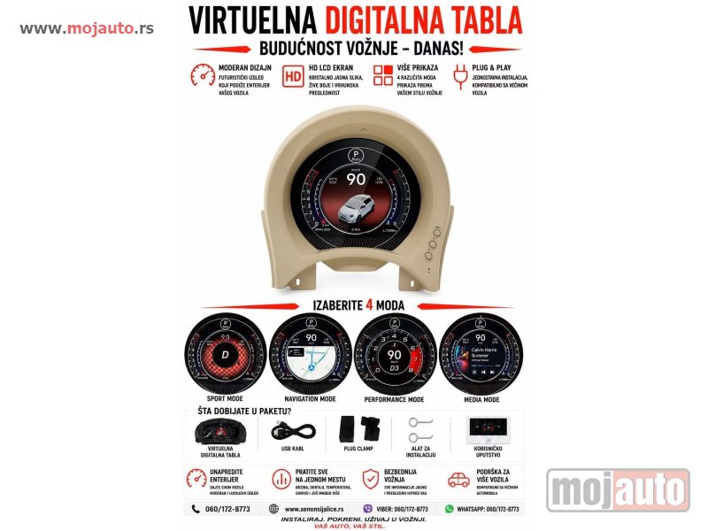Virtuelna digitalna tabla fiat 500 07-25