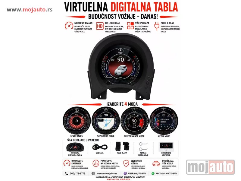 Virtuelna digitalna tabla fiat 500 07-25