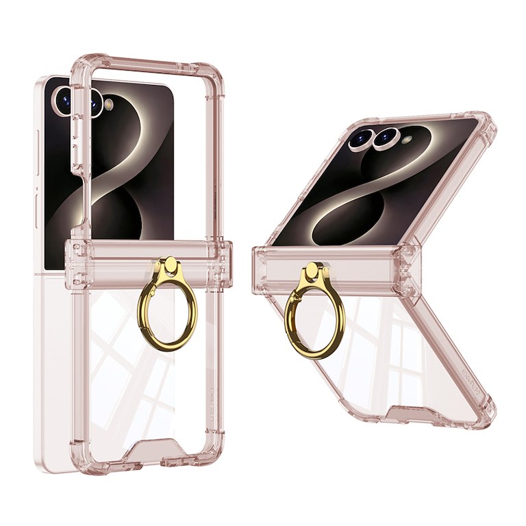 Futrola RING LINES II za Samsung F776B Galaxy Z Flip 8 5G roze (GKK case)