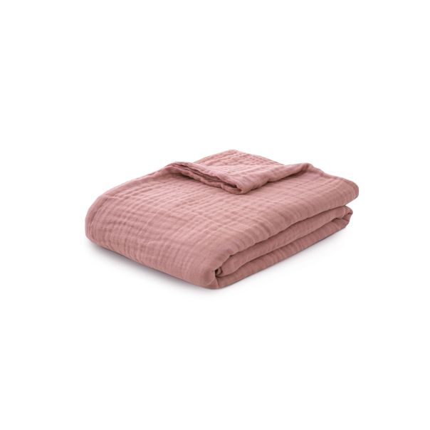 DORMEO Muslin pamučni prekrivač, roze, 200x200