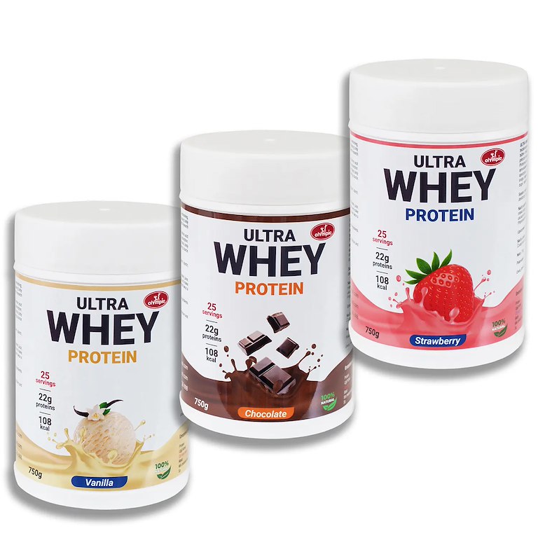 Olympic Ultra Whey protein, Vanila, Čokolada, Jagoda, 3 komada, 750g