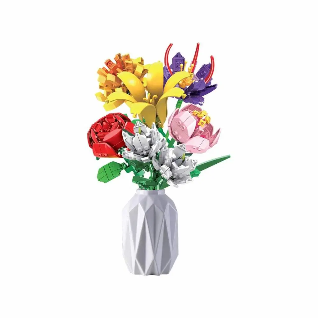 Flowers Kreativni Set sklopivih kocki od 6 asst , Cveće
