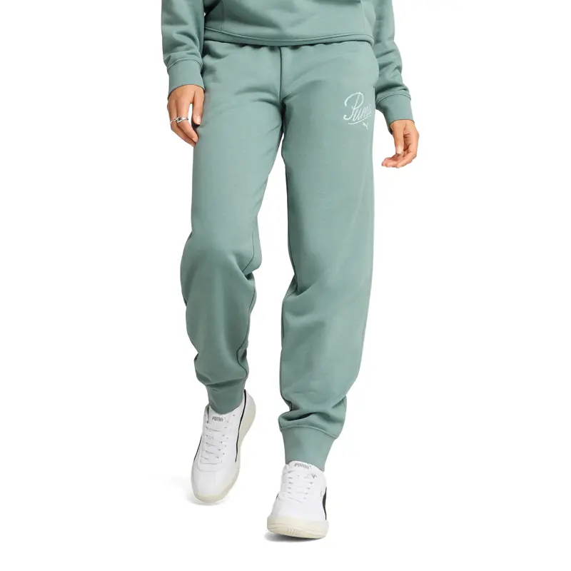Puma Ženski donji deo trenerke ESS SCRIPT COMFORT, Beli