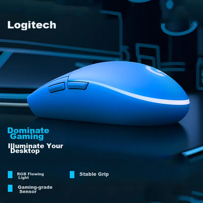 G Gaming miš, Žični, RGB, Plavi