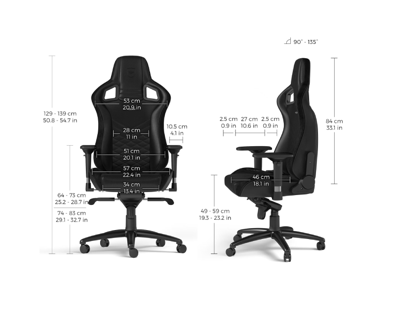 NOBLECHAIRS EPIC Gaming Stolica Crna