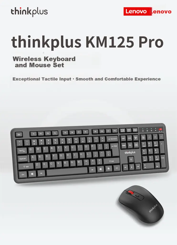 ThinkPlus Tastatura, Bežična, Crna