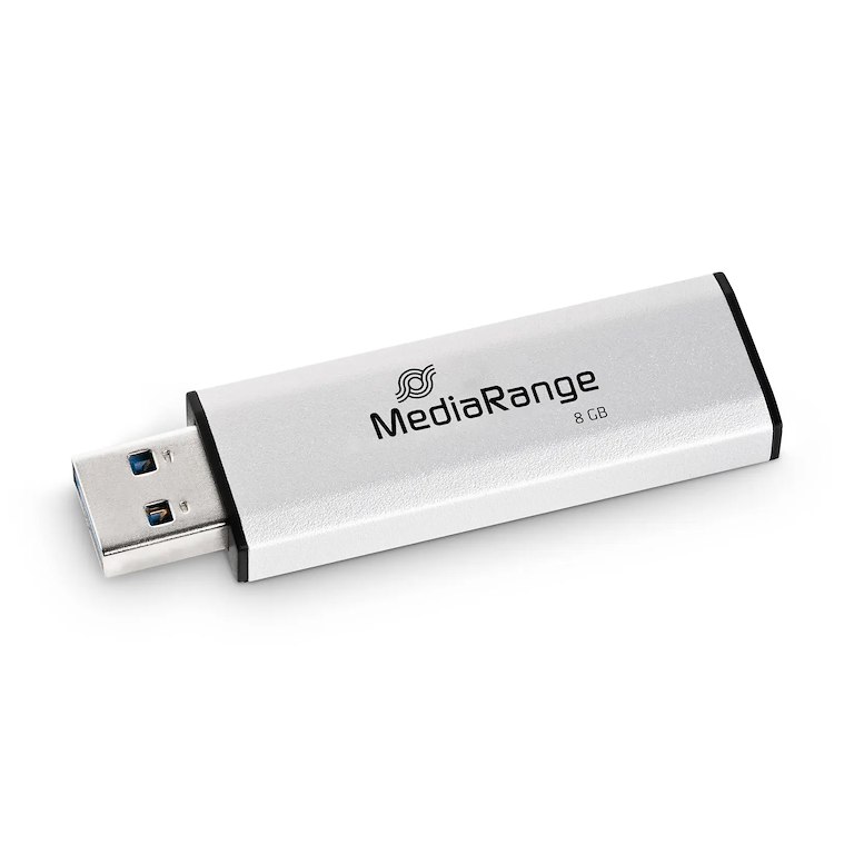 MEDIA RANGE USB fleš disk, 8 GB, USB 3.0, MR914, crno-srebrni