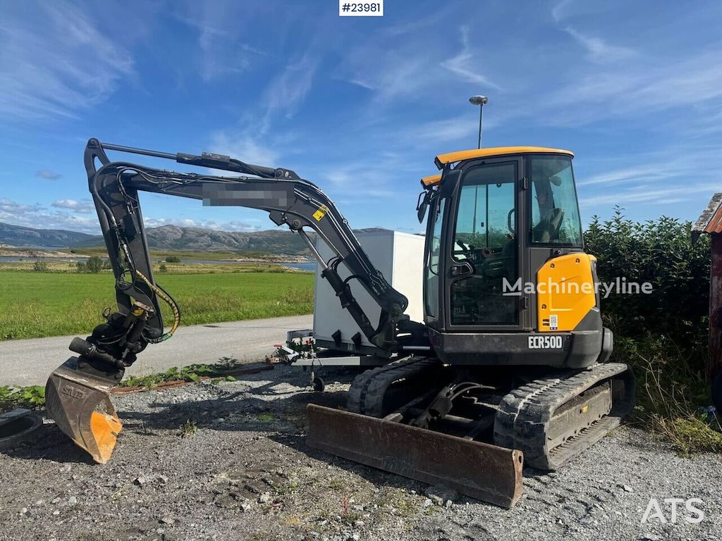 Volvo ECR 50D Gravemaskin - Tilt og 2 skuffer mini bager