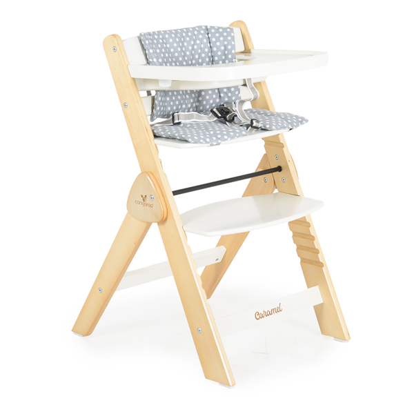 Cangaroo Drvena hranilica za bebe Caramel White CAN2766