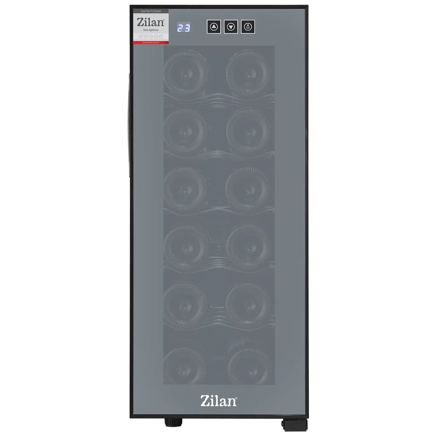 Zilan ZLN4682 Vinska vitrina, 33l, 12 vinskih boca, Antracit