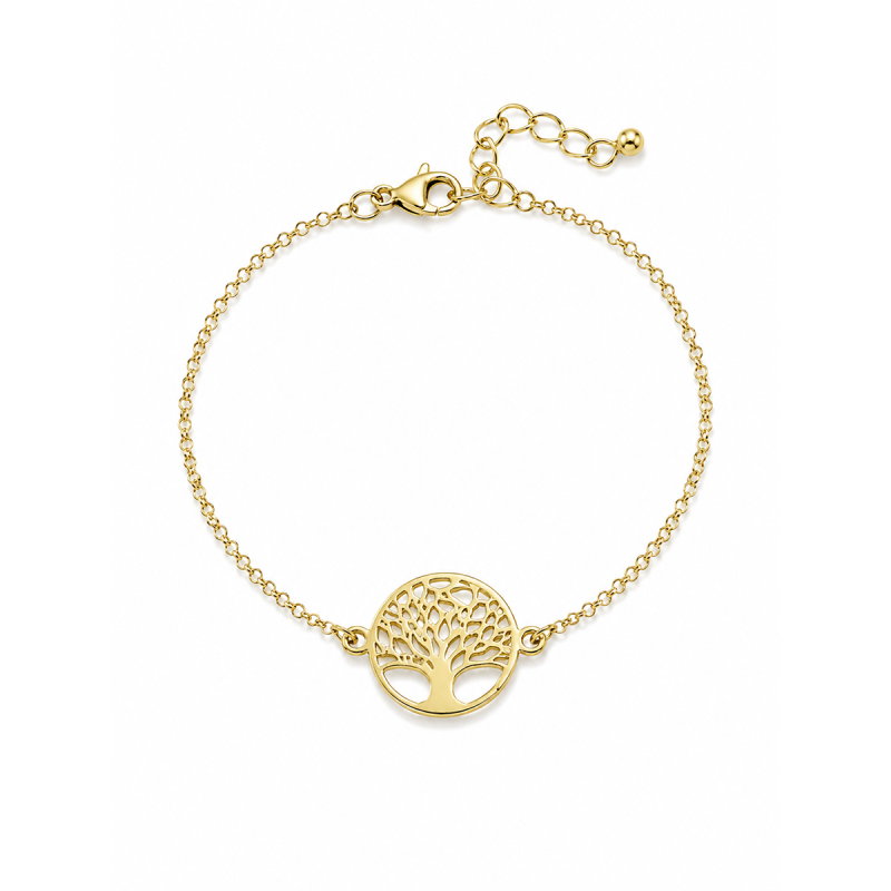 TREE OF LIFE GOLD PLATED SILVER BRACELET