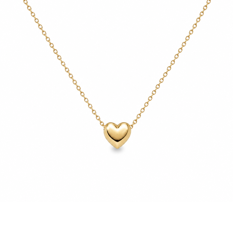 HEART GOLD PLATED SILVER NECKLACE