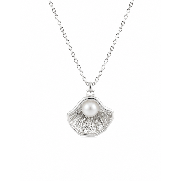 SILVER SEA NECKLACE WITH PEARL