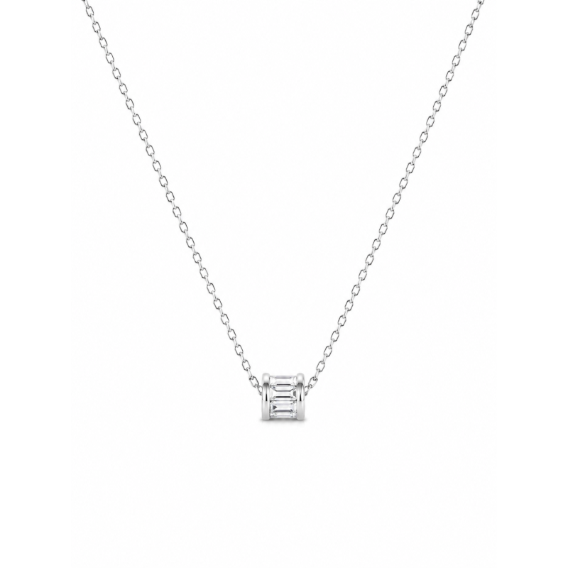 VOGUE SILVER NECKLACE WITH ZIRCONIA