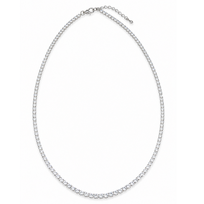 SILVER TENNIS NECKLACE WITH ZIRCONIA