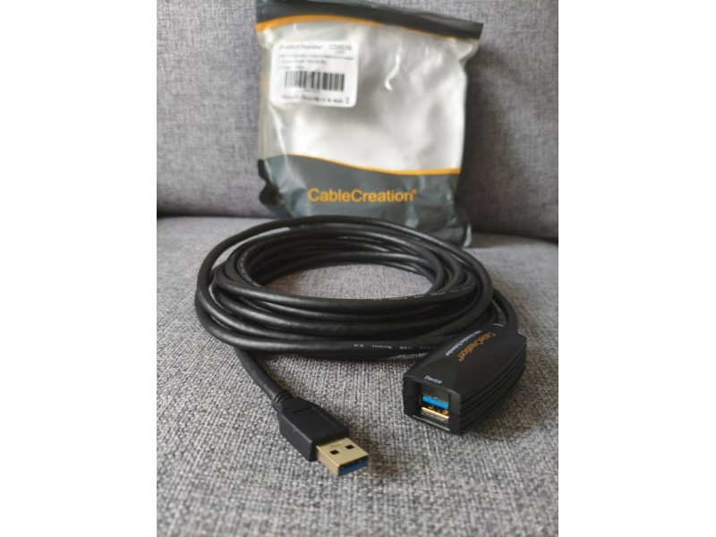 Aktivni produzni kabl USB 3.0 Tip-A muški->Tip-A ženski