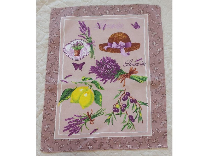 Lepa kuhinjska krpa Šešir i lavanda