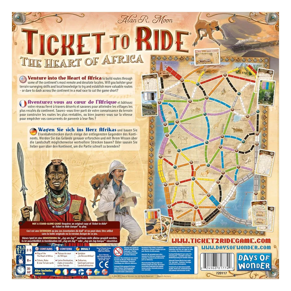 Board Game Ticket To Ride - The Heart of Africa (Eng)