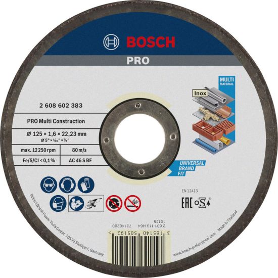 Bosch PRO Multi Material rezna ploča 125x1.6 mm AC 46 S BF oSa ravna (2608602383)