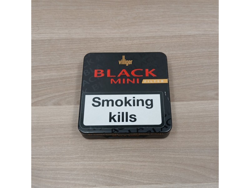Metalna kutija tabakera VILLIGER Black Mini