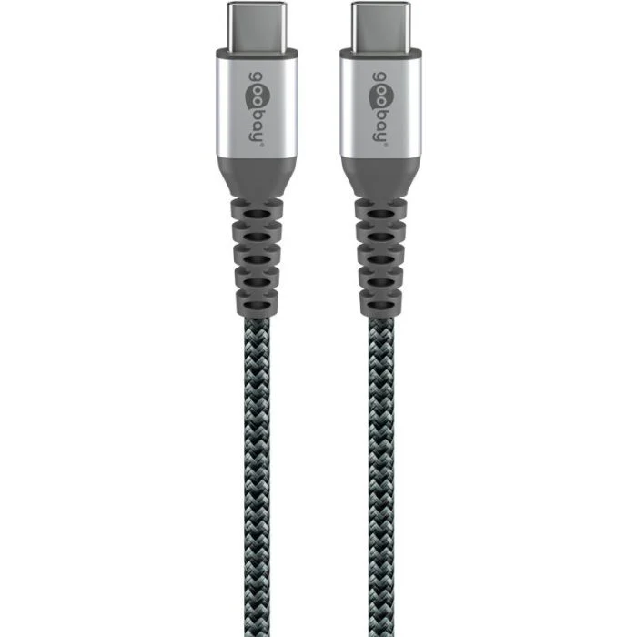 Goobay kabl USB-C m - USB-C m tekstilni 0.15m 60W