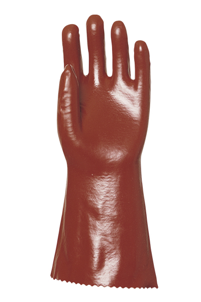 PVC rukavica 36 cm, crvena