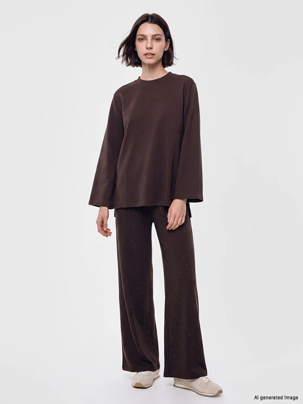 LCW Modest Oversize Dukserica Tunika Za Žene Sa Mekim Dodirom