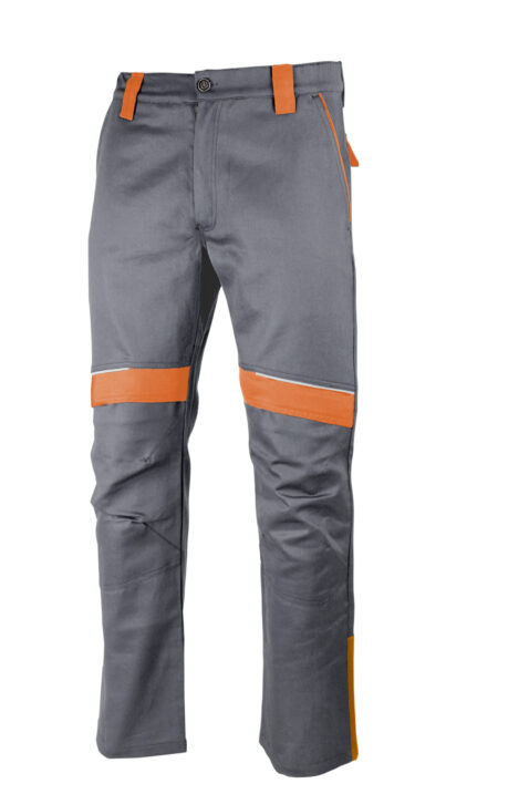 Radne pantalone GREENLAND sivo-narandžaste