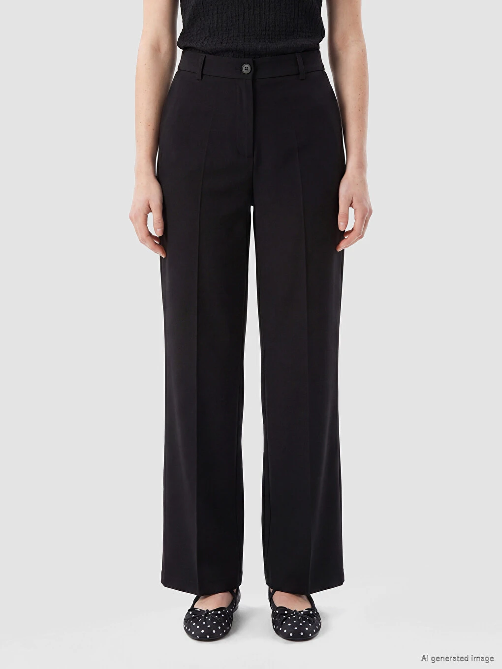 XSIDE Visokog Struka Regular Fit Ženske Pantalone