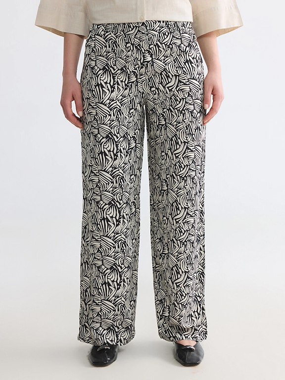 LCW Comfort Ženske Pantalone Sa Elastičnim Strukom Sa Uzorkom