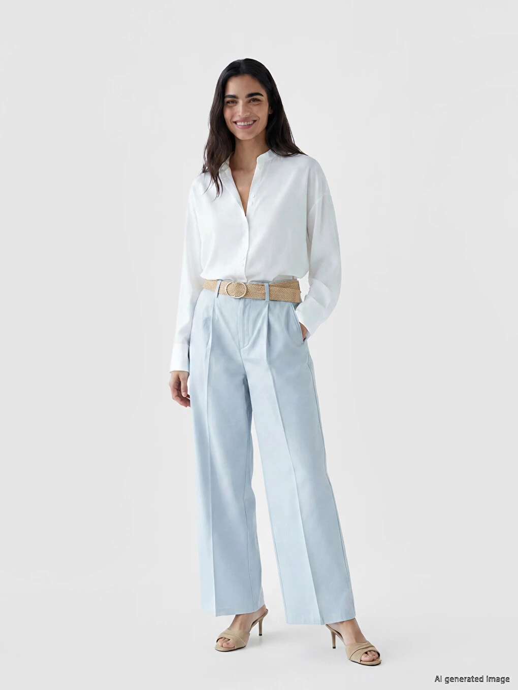 LCW Vision Ženske Pantalone Širokog Kroja Sa Kaišem