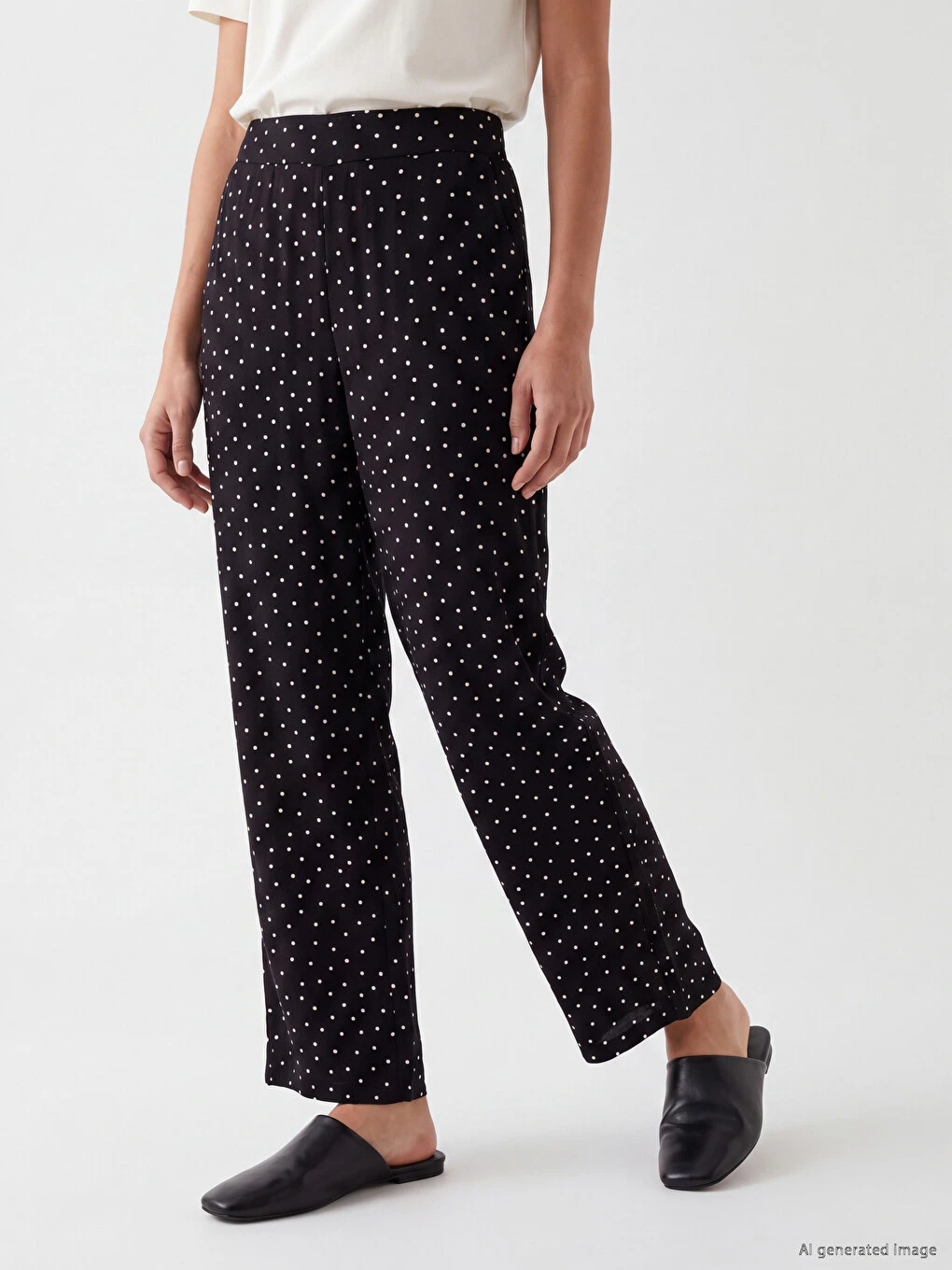 LCWAIKIKI Basic Ženske Pantalone Sa Elastičnim Strukom Na Tufnice