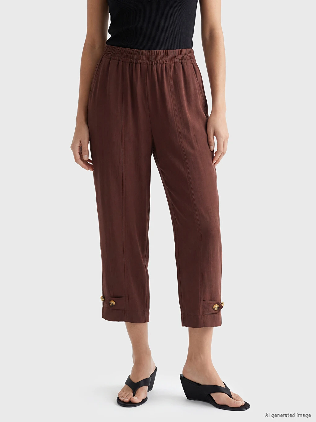 LCWAIKIKI Classic Ženske Pantalone Od Modal Mešavine Sa Elastičnim Strukom