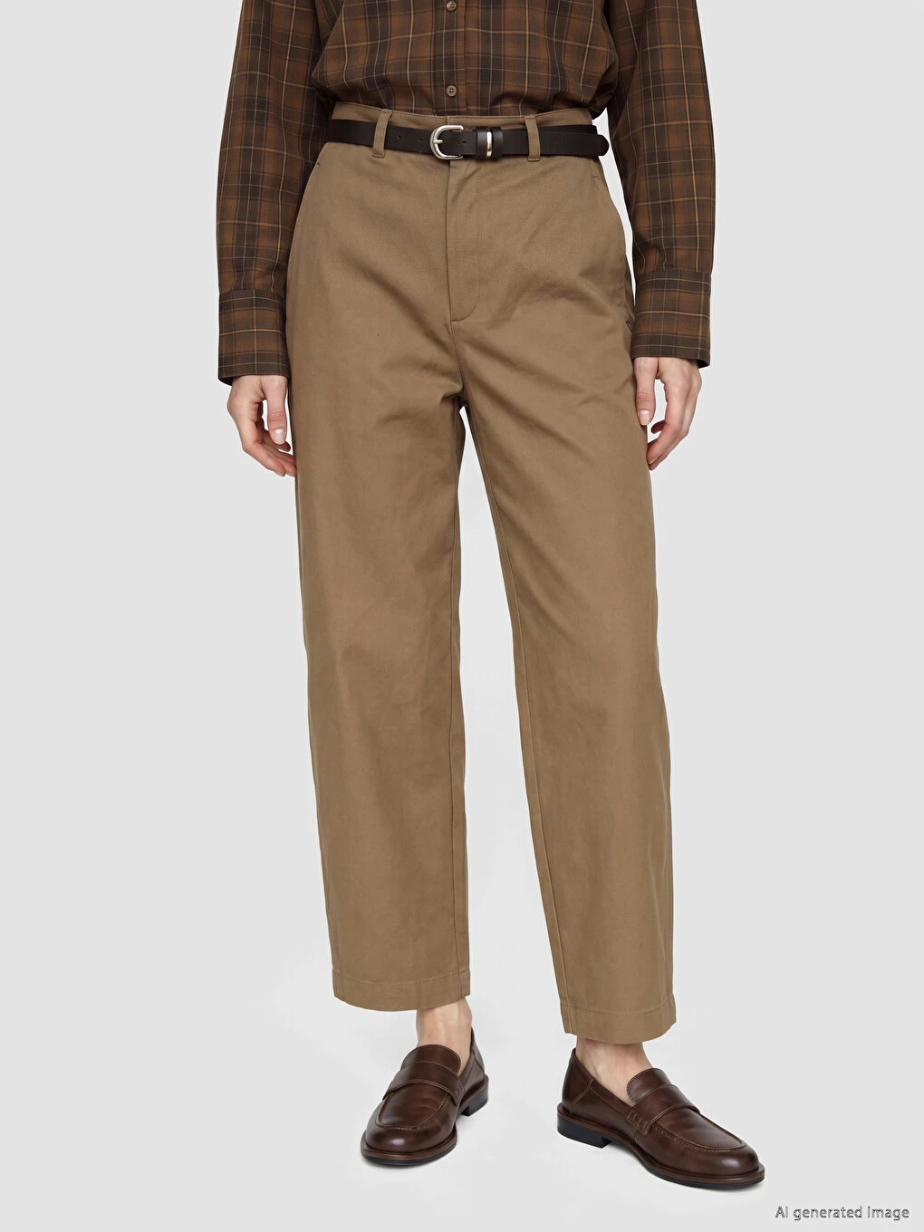 LCW Vision Kaišaste Širokih Nogavica Ženske Pantalone