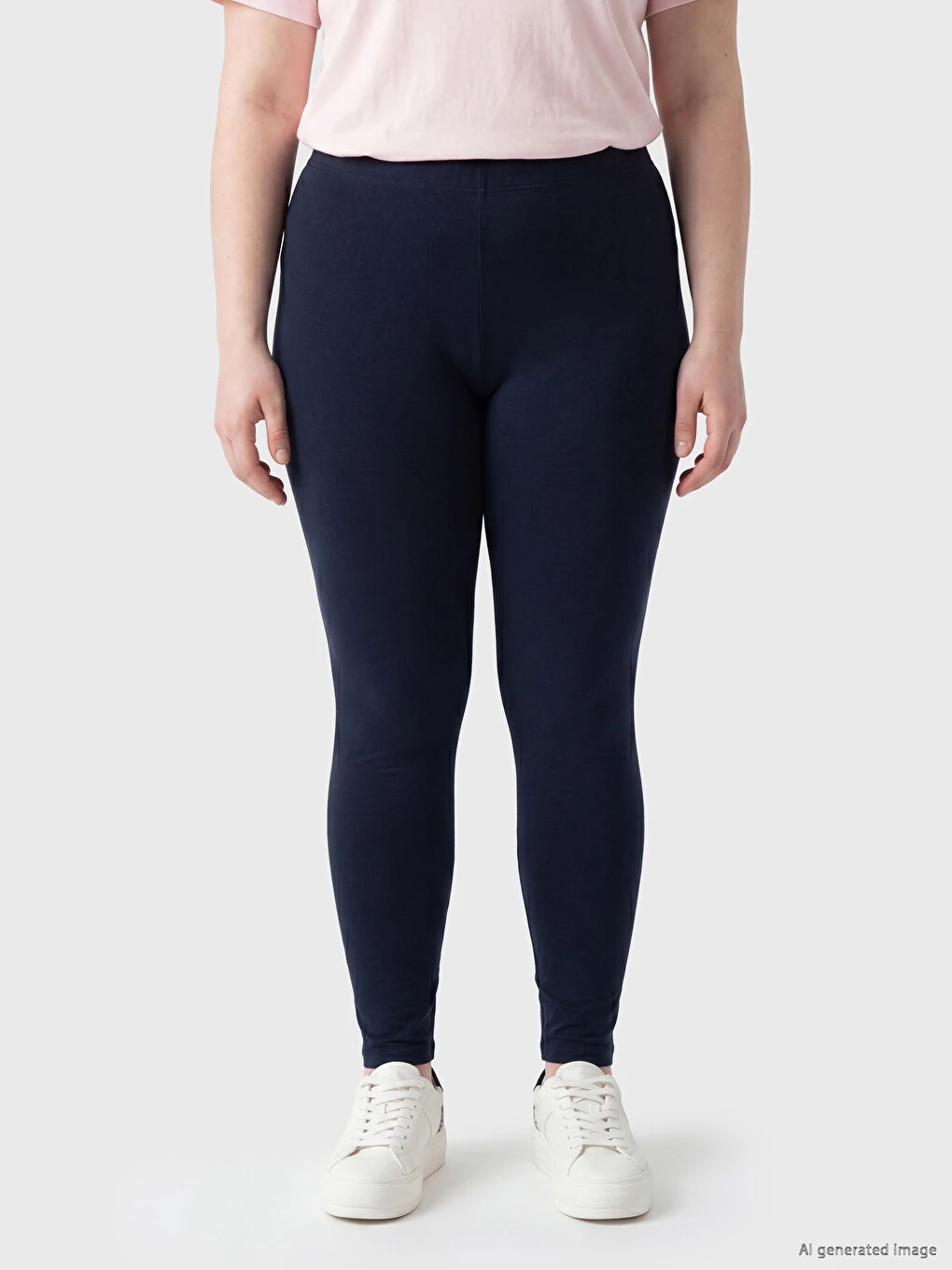 LCW Curve Helanke Za Žene Plus Size Sa Elastičnim Strukom