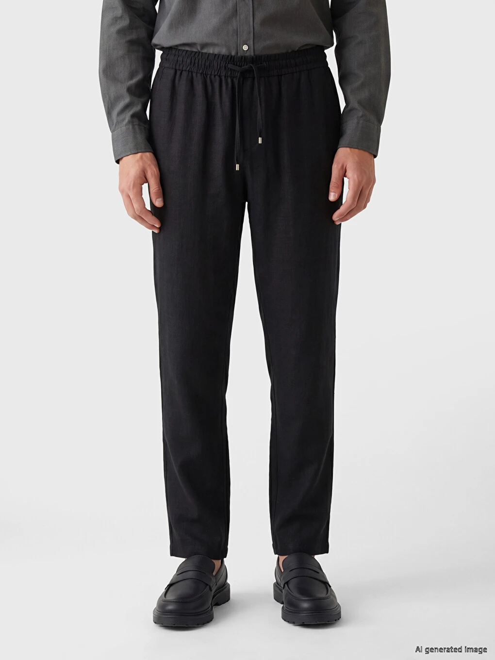 LCW Vision Muške Pantalone Od Mešavine Lana Regular Kroja