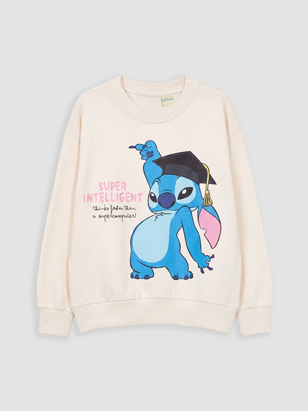 LCW Kids Štampana Stitch Dukserica Za Devojčice