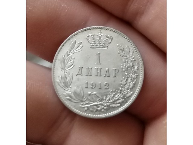 Kraljevina Srbija 1 dinar 1912. srebro (1,11)