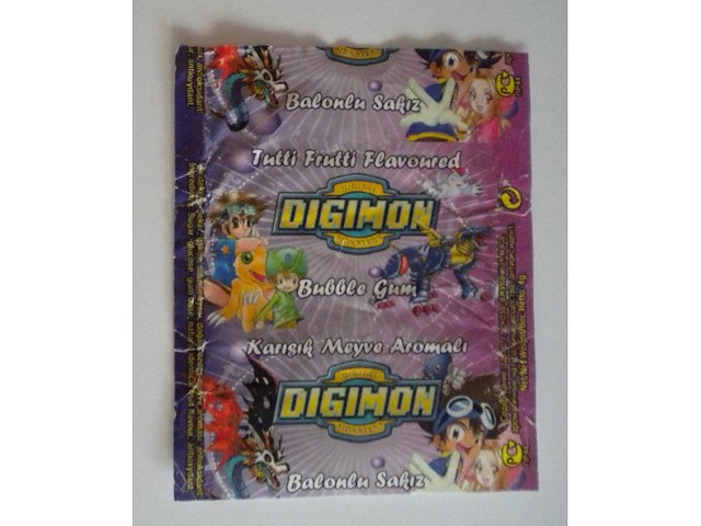 (Žv) Omot od žvake `Digimon`