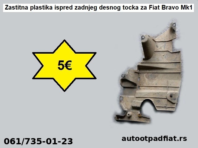 ZASTITNA PLASTIKA ISPRED ZADNJEG DESNOG TOCKA ZA FIAT BRAVO MK1