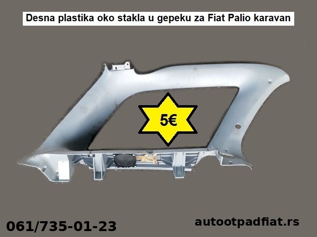 DESNA PLASTIKA OKO STAKLA U GEPEKU ZA FIAT PALIO KARAVAN