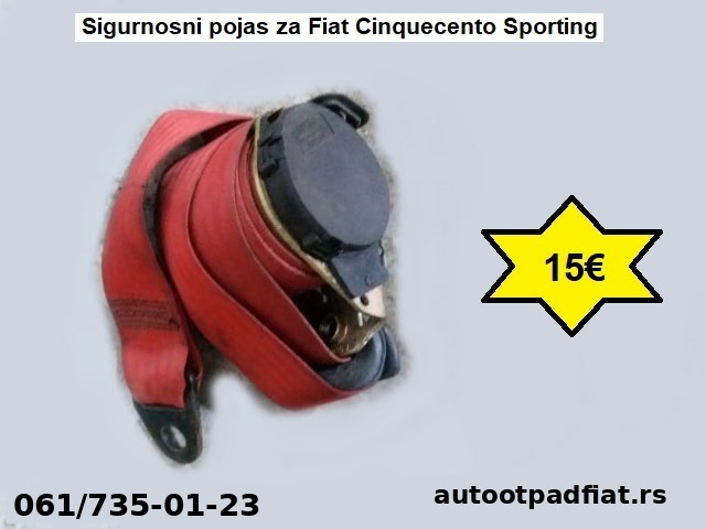 SIGURNOSNI POJAS ZA FIAT CINQUECENTO SPORTING
