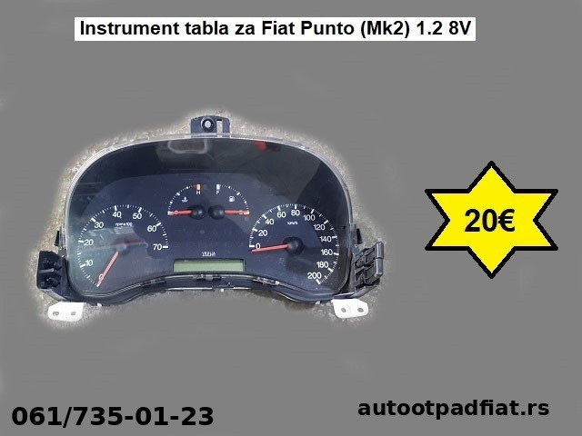 INSTRUMENT TABLA ZA FIAT PUNTO (MK2) 1.2 8V